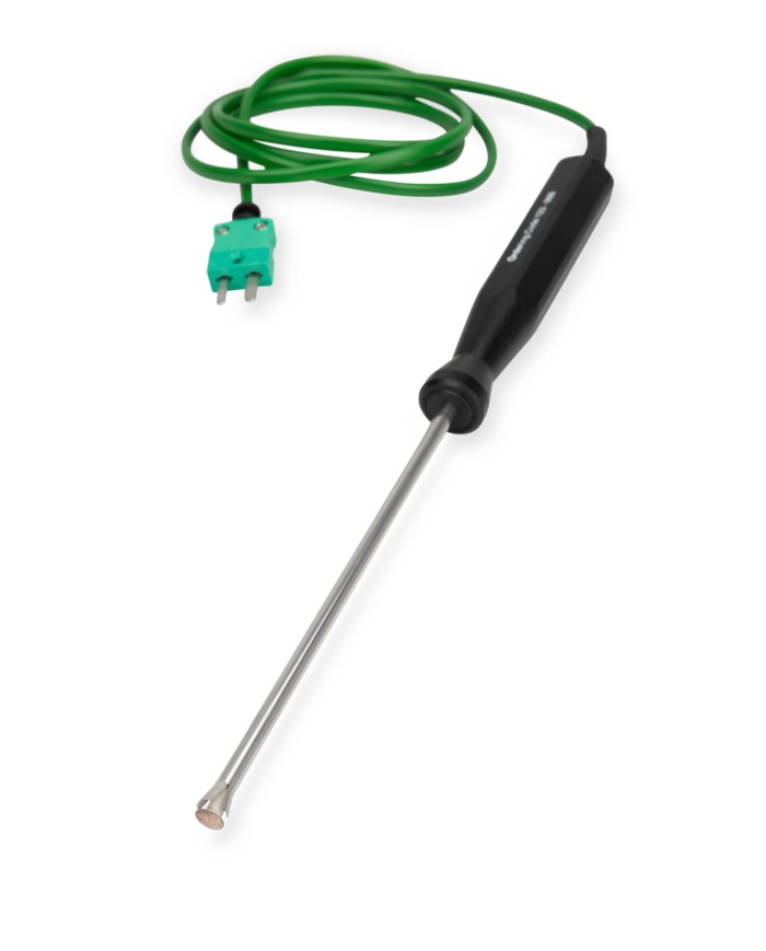 Spring-loaded surface temperature probe
